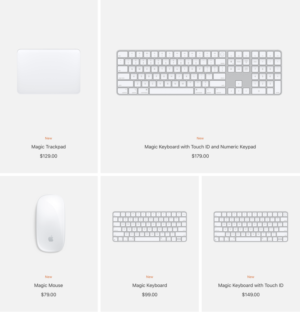 Apple's new Magic Keyboard, Mouse & Trackpad accessories are now sold ...